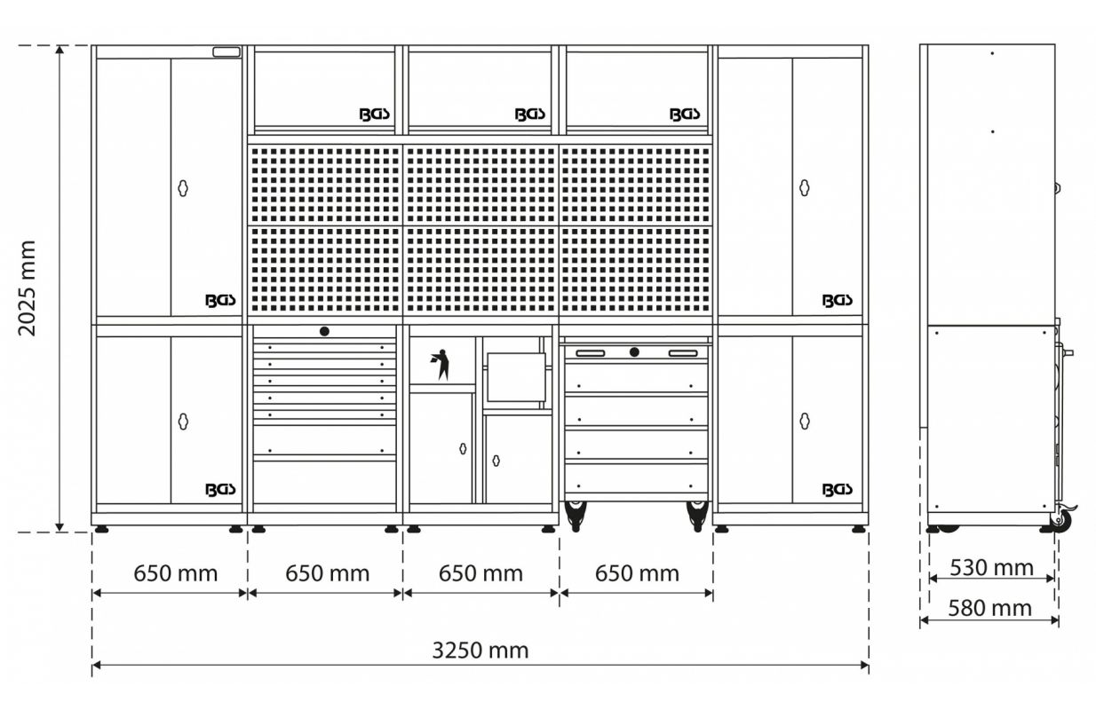 KOMBINĒTĀ UZGLABĀŠANAS SISTĒMA | FLEX | KOKA VIRSMA | 5 KOMPONENTI ...